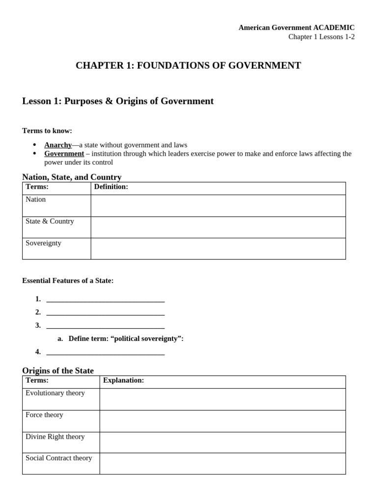 Types of Government Lesson 1-2 | PDF | Government | State (Polity)