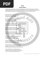 Analysis of "A Minor Role" by U.A. Fanthorpe | PDF | Poetry