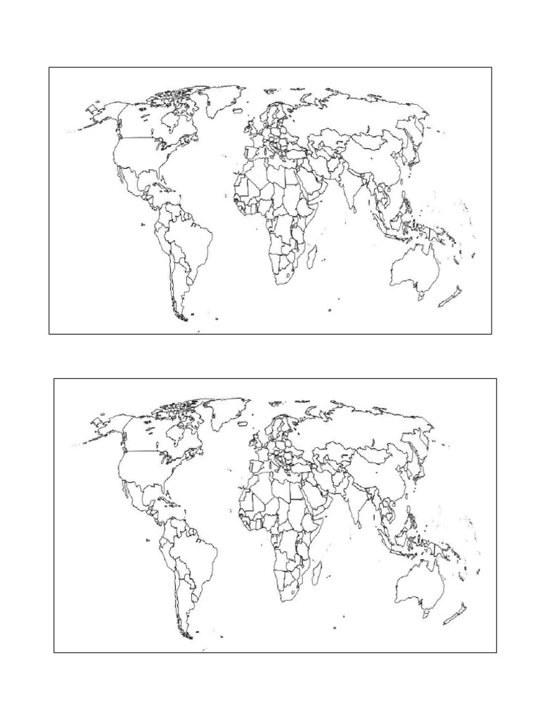Blank Map With Countries | PDF