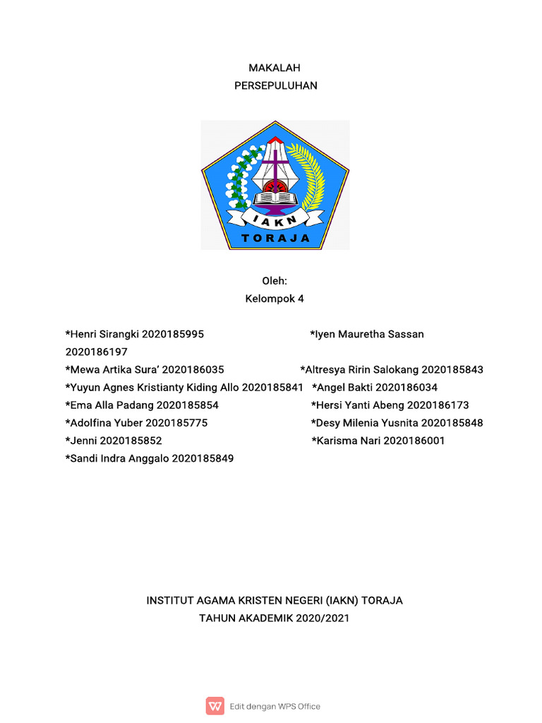 Kelompok 4 Makalah Persepuluhan | PDF