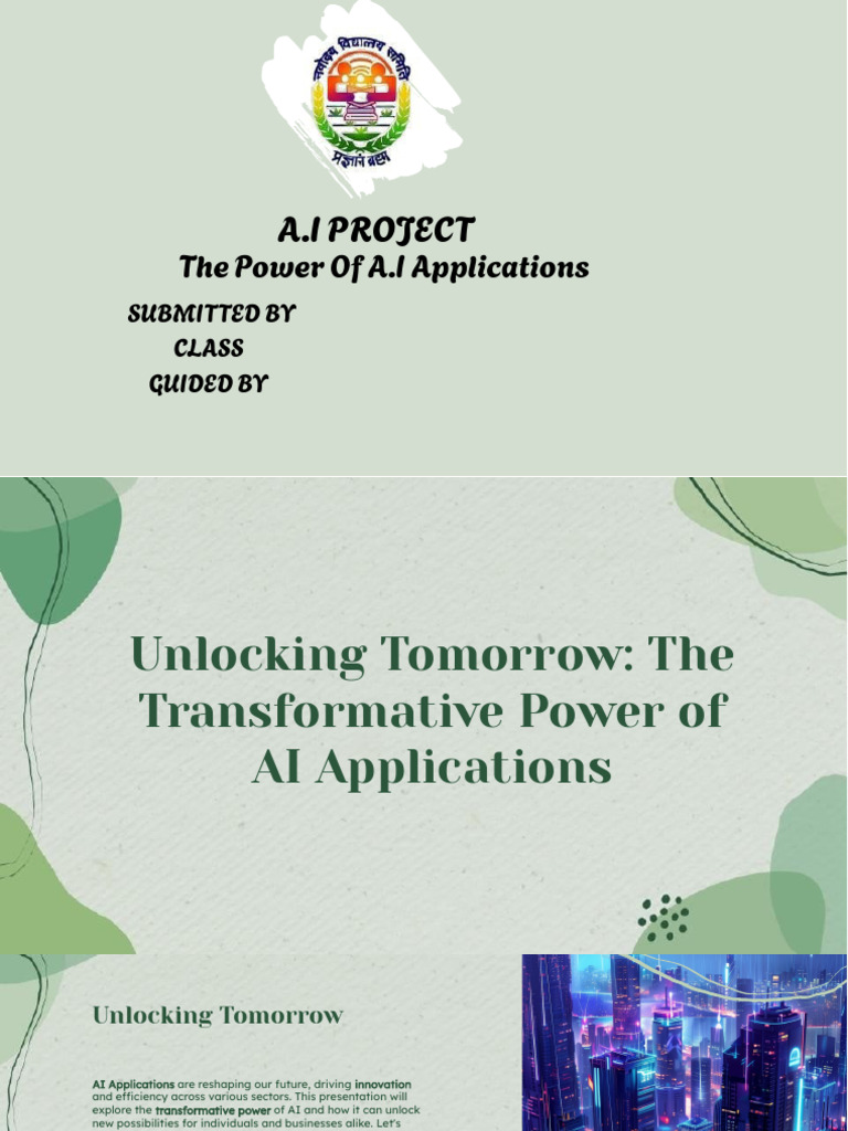 Slidesgo Unlocking Tomorrow the Transformative Power of Ai Applications 20250201071521ynML | PDF ...