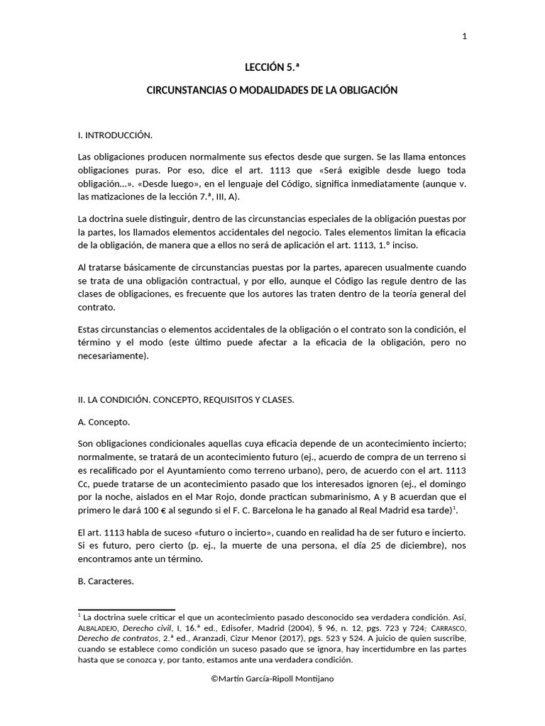 Lec05. CIRCUNSTANCIAS OBLIG. | PDF | Propiedad | Justicia