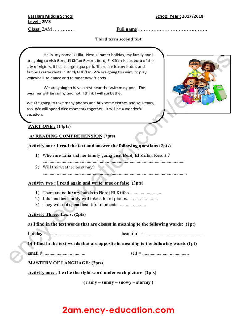 English 2am18 3trim d7 | PDF | Hospitality Industry