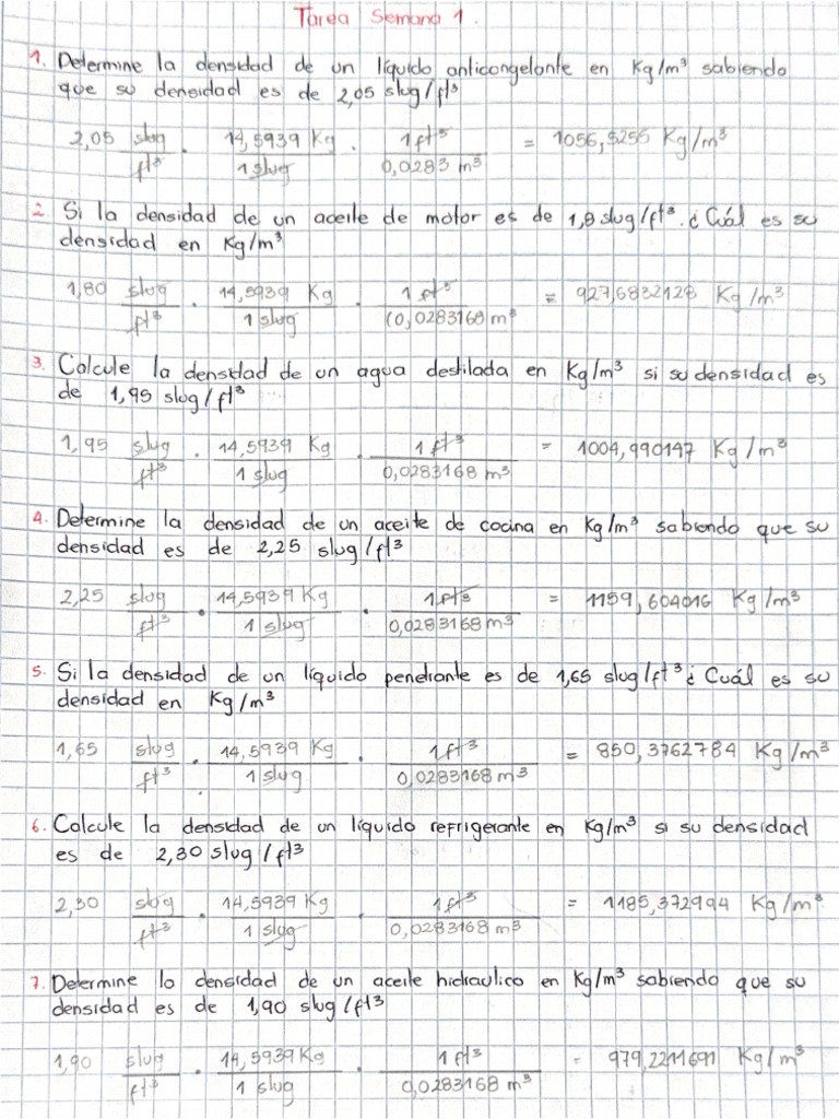 Tarea de Fluidos 1 | PDF