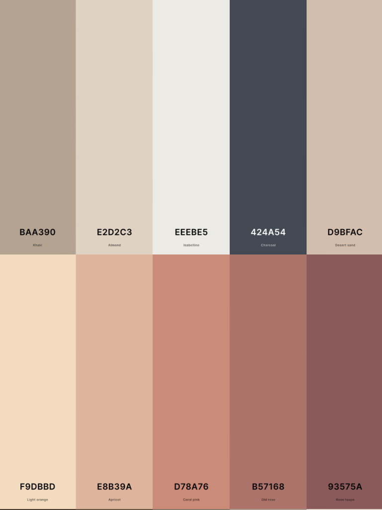 Neutral Colour Palettes | PDF