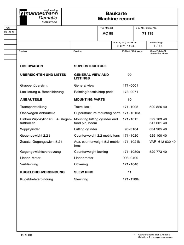 Machine Record Overview | PDF