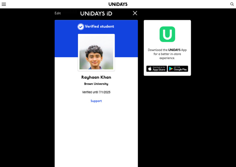 My UniDays ID | PDF