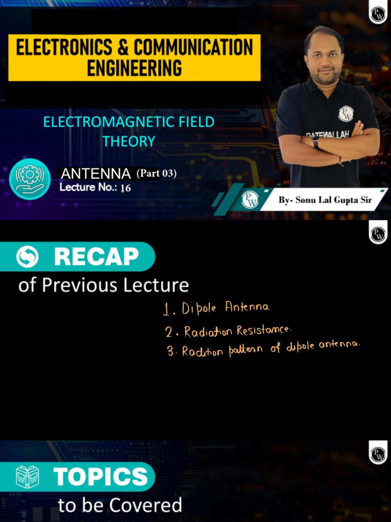 ANTENNA (Part 03) (Lec 16) Class Notes | PDF