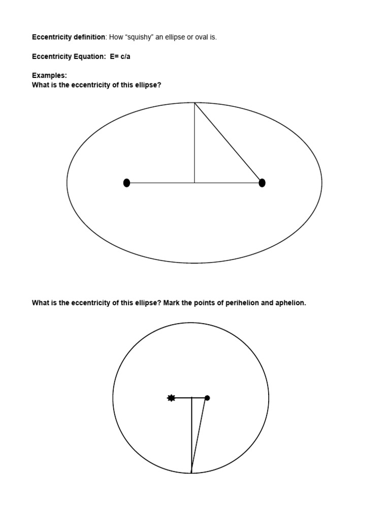 Eccentricity Notes | PDF