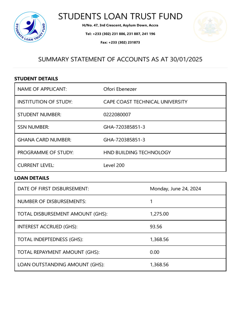 Summary Account Statement | PDF