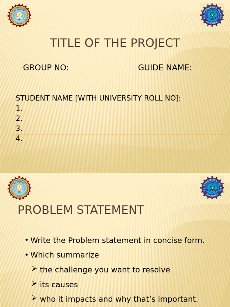 Final Year Project PPT Template | PDF