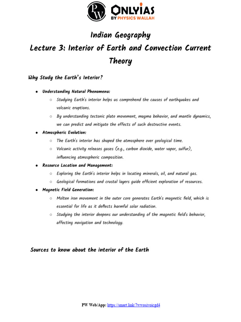 Interior of Earth and Convection Current Theory 03 - Daily Class Notes ...