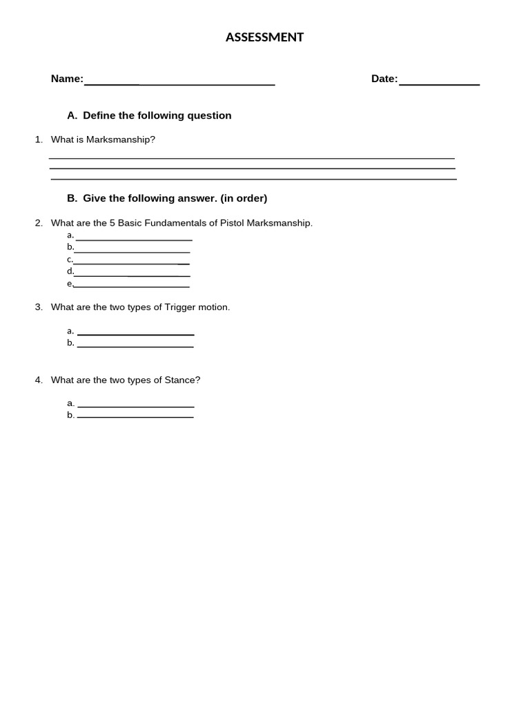 Written Examination Assessment | PDF