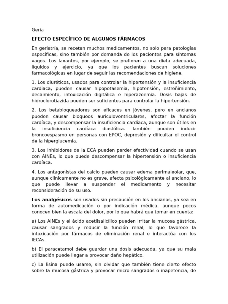 Geria | PDF | Droga anti-inflamatoria libre de esteroides | Tratamientos médicos