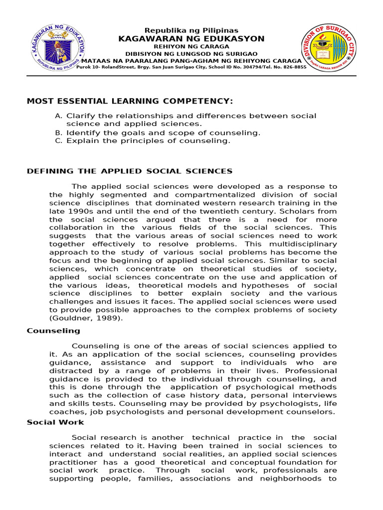 DIASS - Learning Activity | PDF | Psychotherapy | Social Sciences