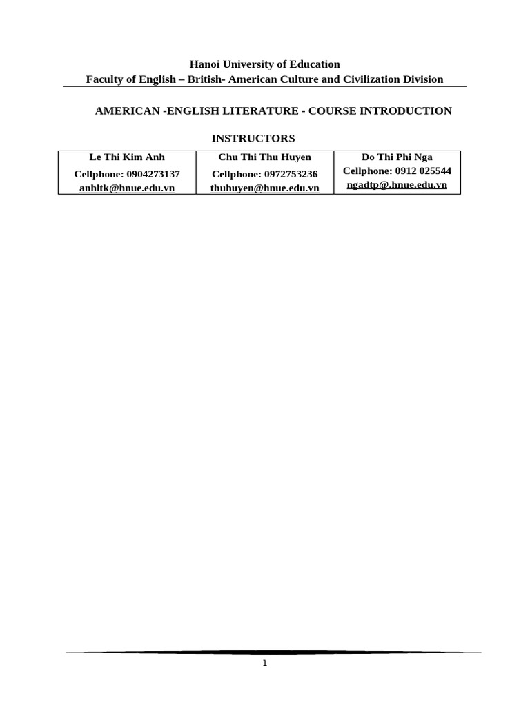 American English Literature Course Overview | PDF | Romeo And Juliet
