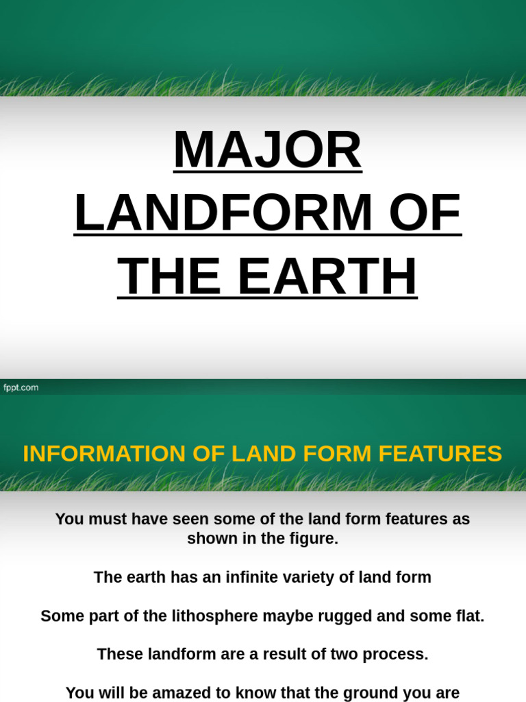 Major Landform of the Earth | PDF | Plateau | Mountains