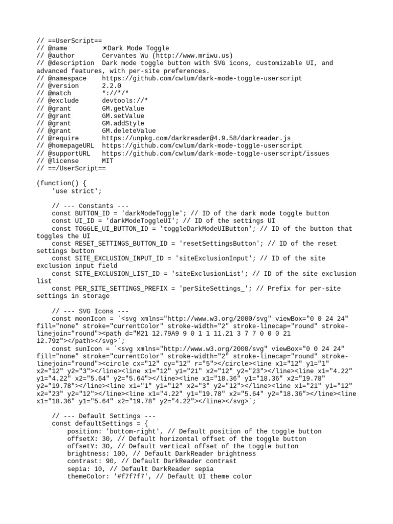 Dark Mode Toggle Userscript Guide | PDF | Computer Programming | Computing