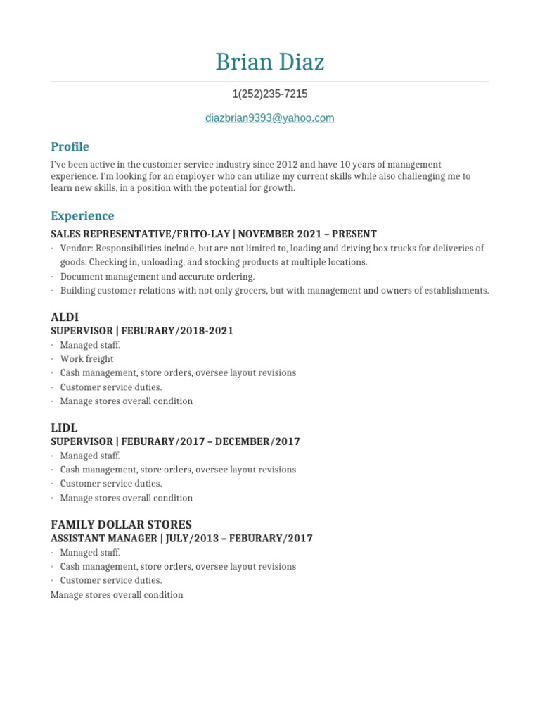 Brian's Resume | PDF