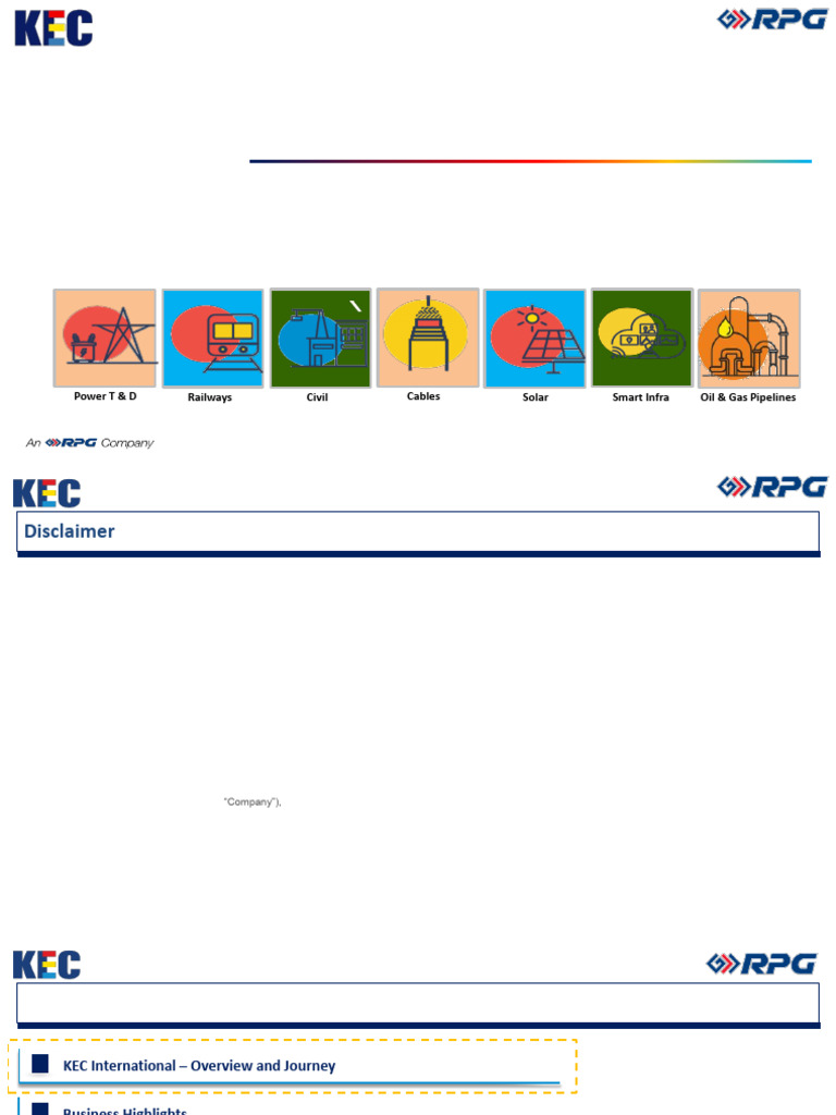 KEC_RPG Annual Investor Conference_Jun'21 | PDF | Equity (Finance) | Electric Power Transmission