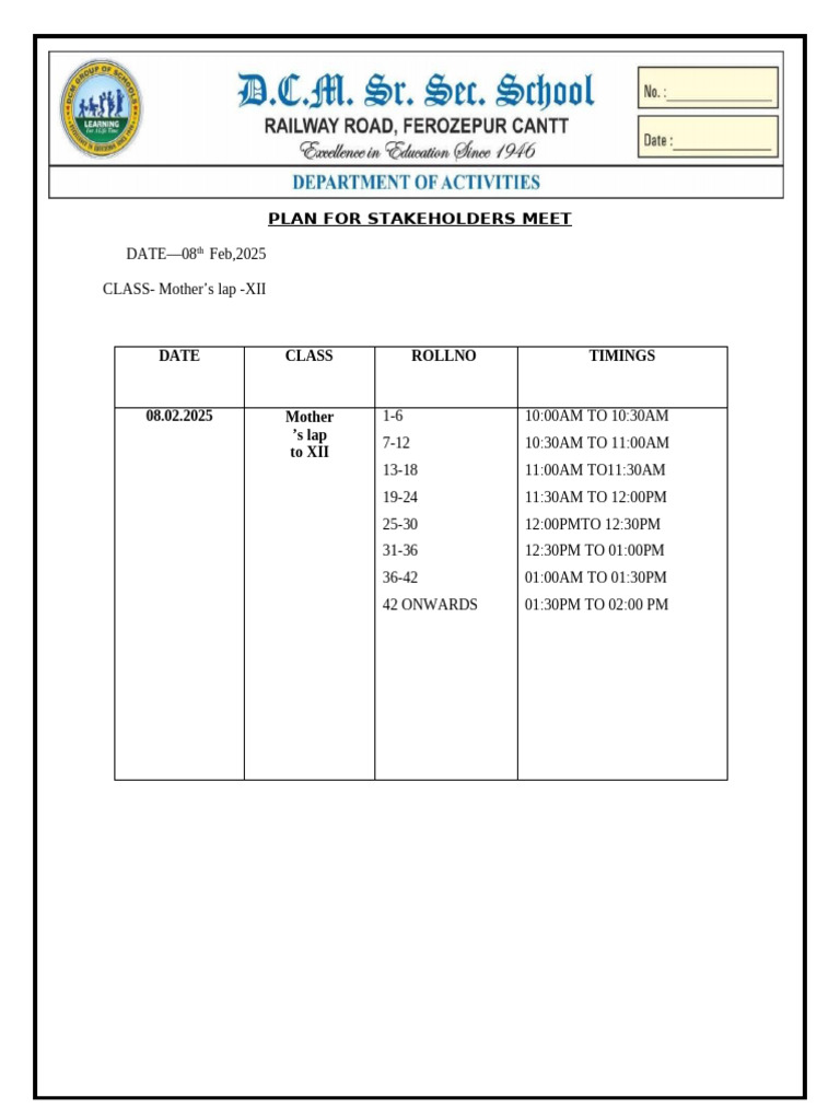 SM Plan-Feb | PDF