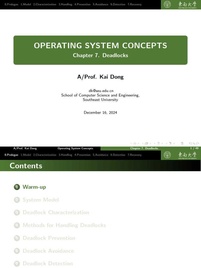 Oscch07deadlocks Pdf Operating System Concurrency Computer 7312