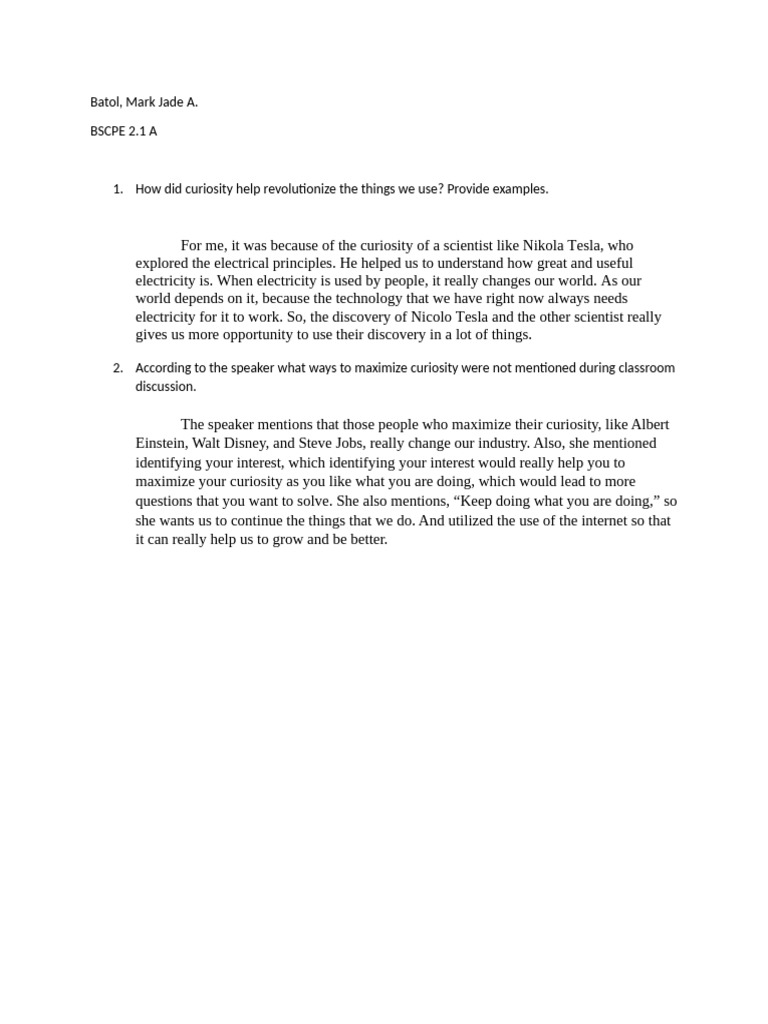 Entrep Curiosity Act | PDF