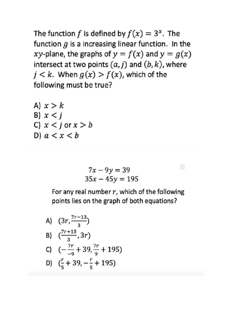 Math Test 3 (Hard) | PDF