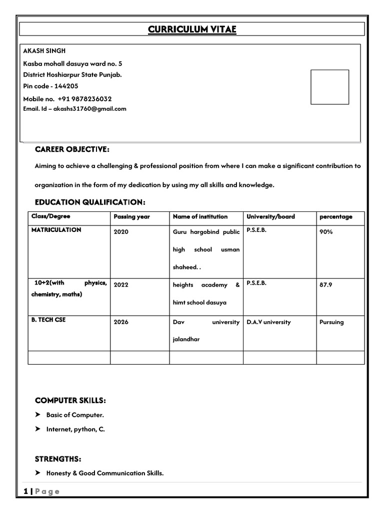 Akash Resume PDF | PDF