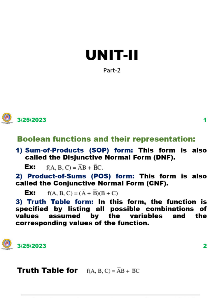 UNIT - II part-2 | PDF | Logic Gate | Theory Of Computation