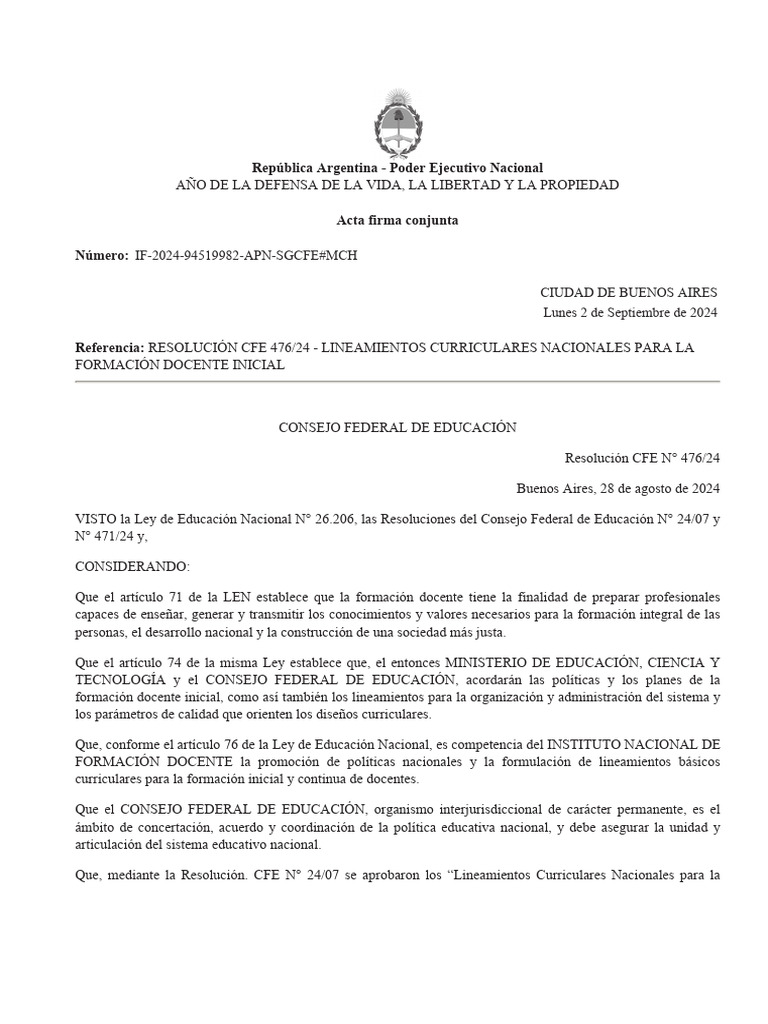 RCFE 476-24.pdf - Crdownload | PDF | Enseñando | Maestros