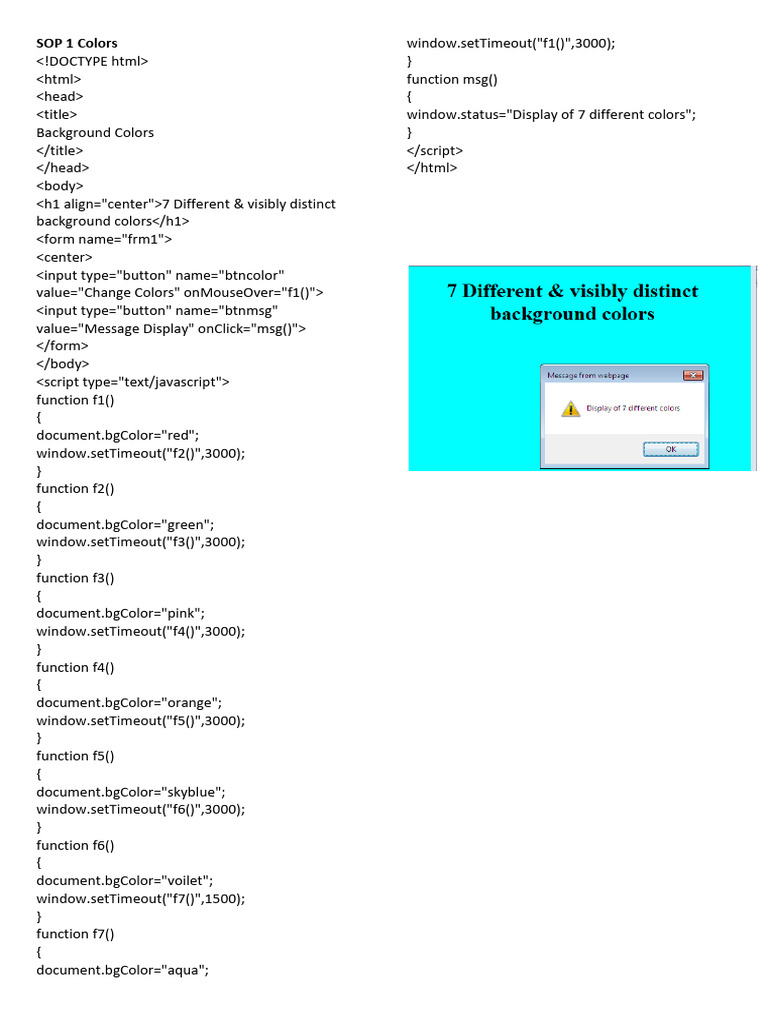 Javascript SOP for Printout | PDF