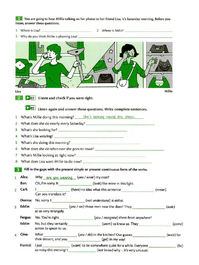 Grammar Revision Present Tenses 1 | PDF