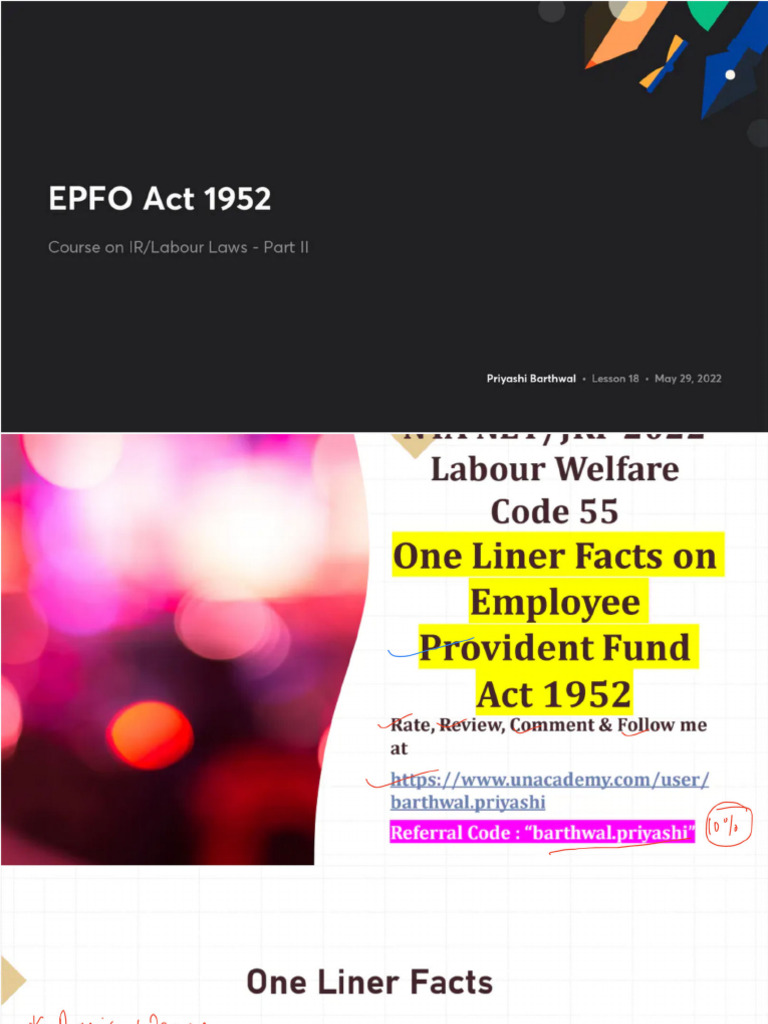 EPFO Act 1952 With Anno 1721628251586 | PDF