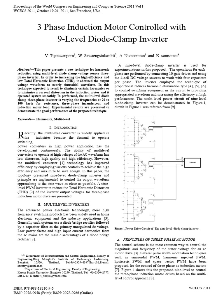 9-Level Diode-Clamp Inverter | PDF | Power Inverter | Electric Motor