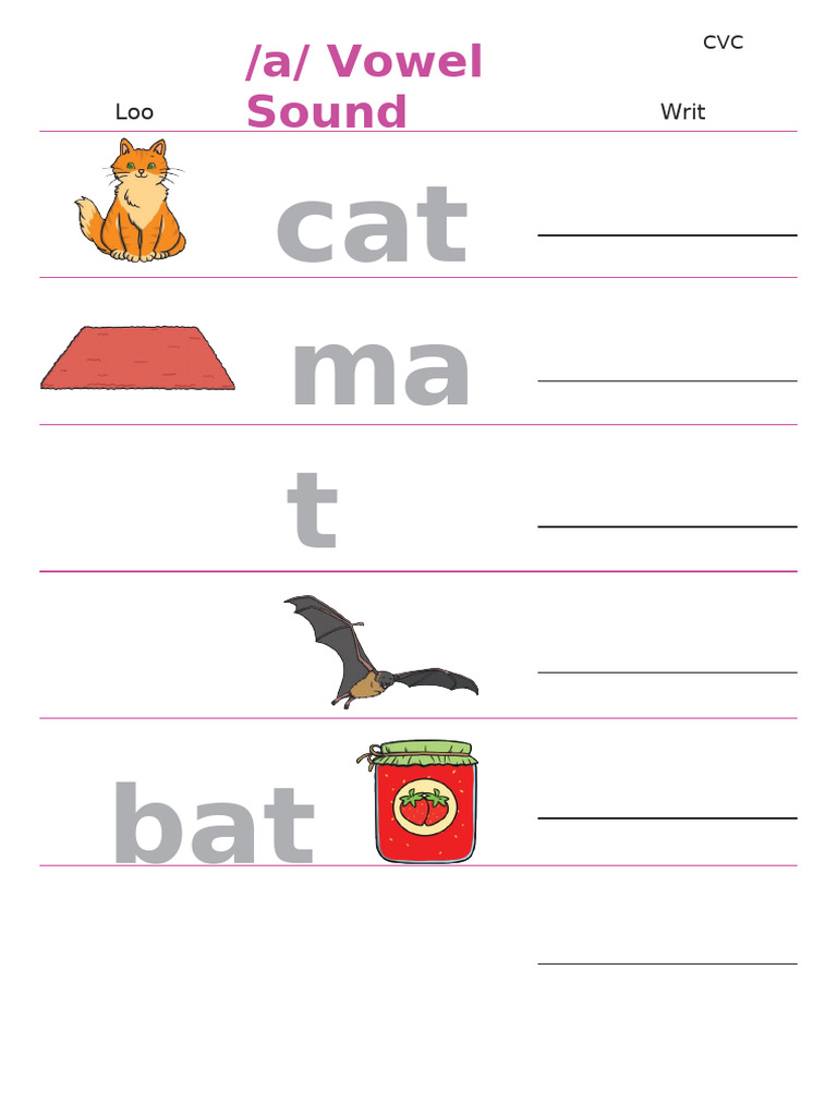 CVC Words-2 | PDF | Phonetics | Human Voice