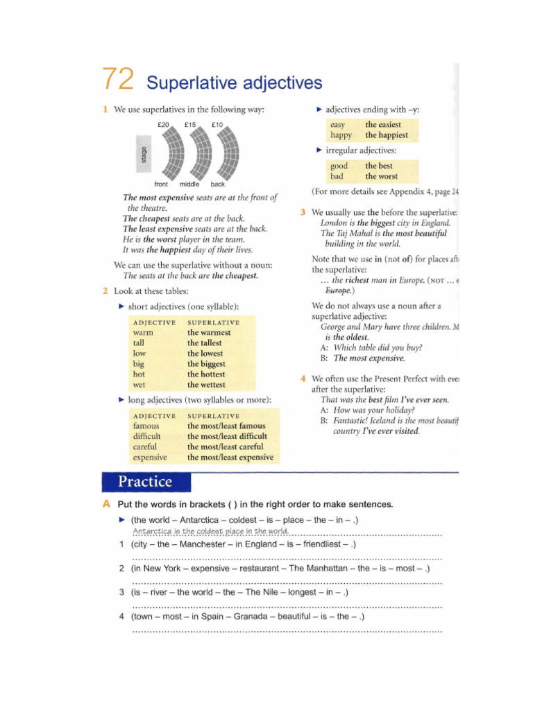 Superlative of Adjectives | PDF