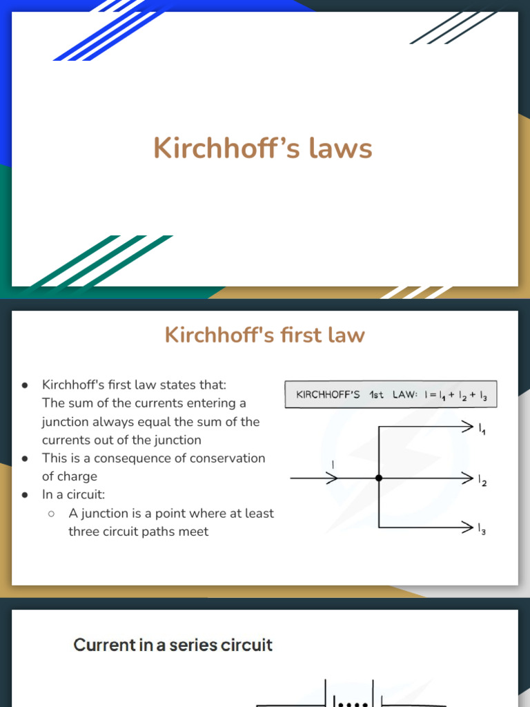 Kirchhoff's Circuit Laws Explained | PDF