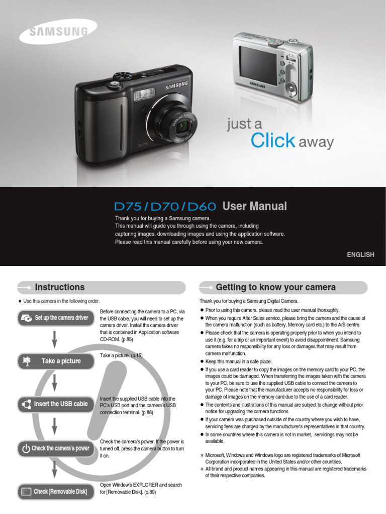 Samsung Camera User Manual Guide | PDF | Camera | Memory Card