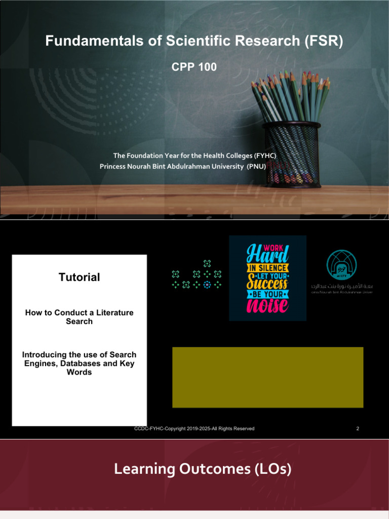 Tutorial_ How to Conduct a Literature Search -Fundamentals of Scientific Research(FSR) - CPP 100 ...