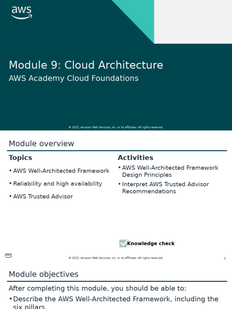 AcademyCloudFoundations Module 09 | PDF | Amazon Web Services | Computer Security
