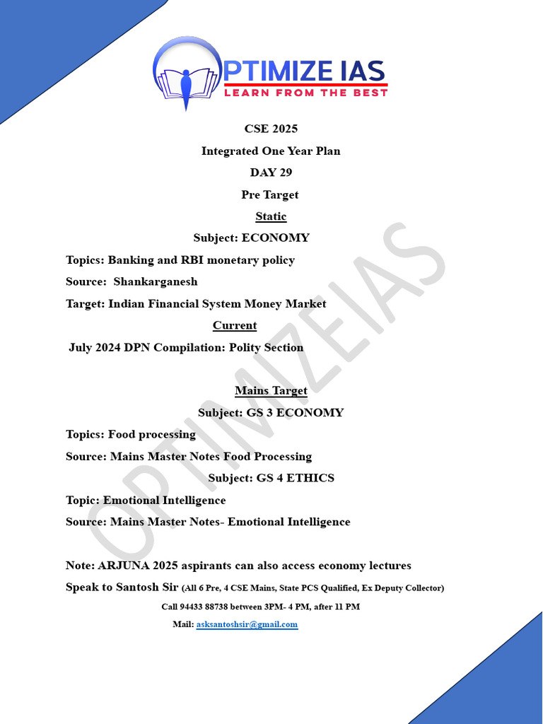 CSE 2025 - Day 29 Target | PDF
