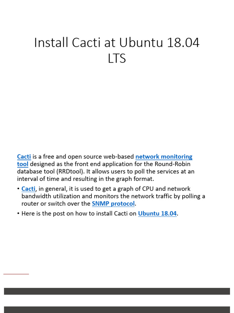 Cacti Install | PDF | Superuser | My Sql