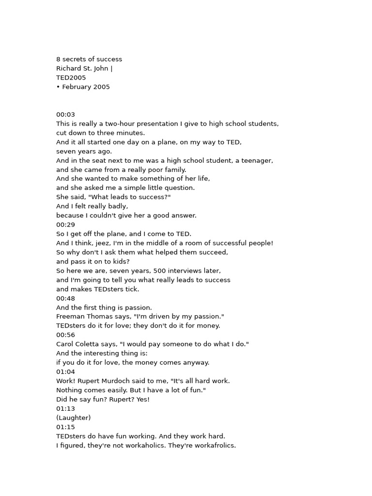 8 secrets of success | PDF