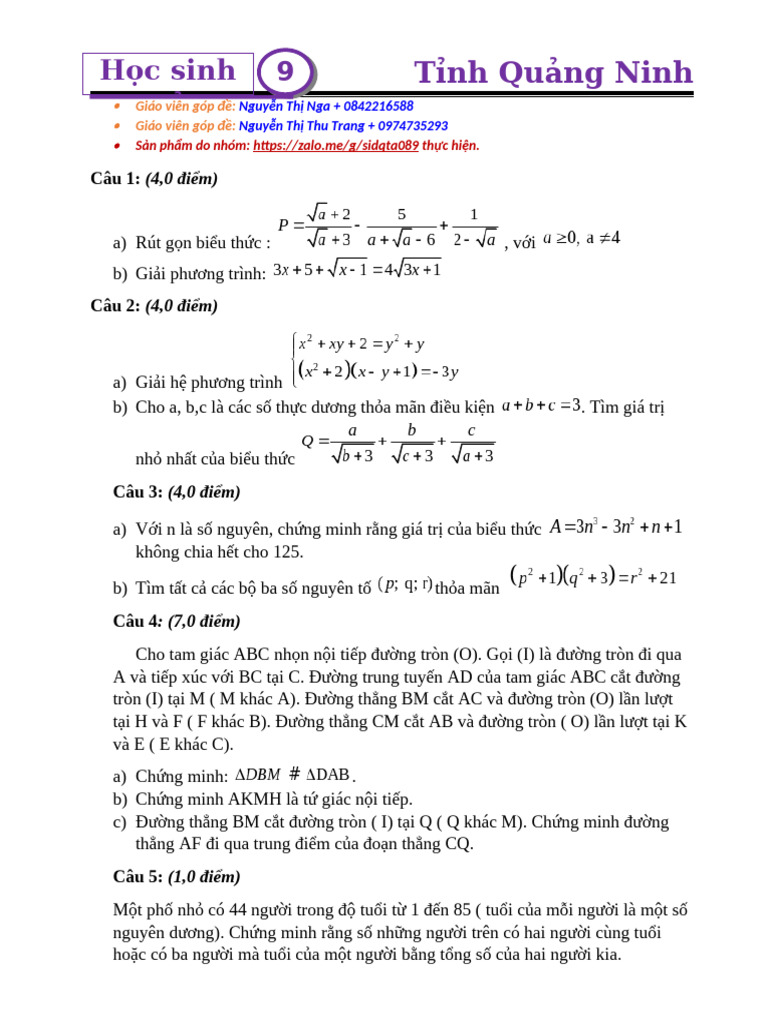 hsg9 Quang Ninh | PDF