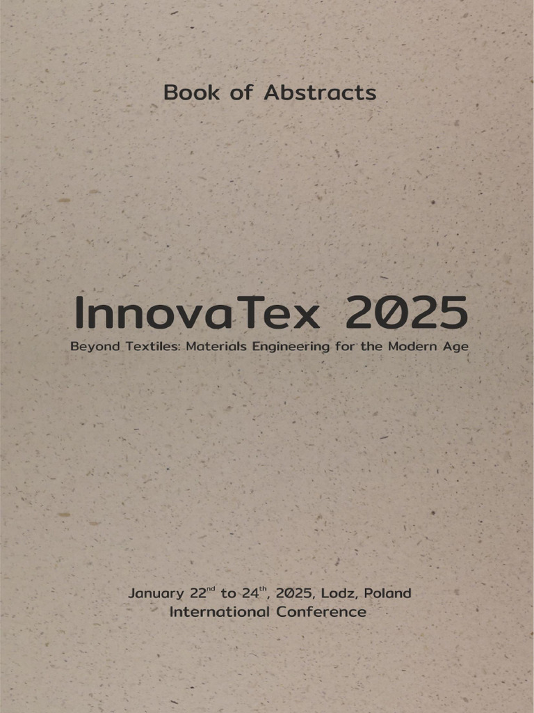 Book of Abstracts Innova Tex 2025 | PDF | Composite Material | Textiles