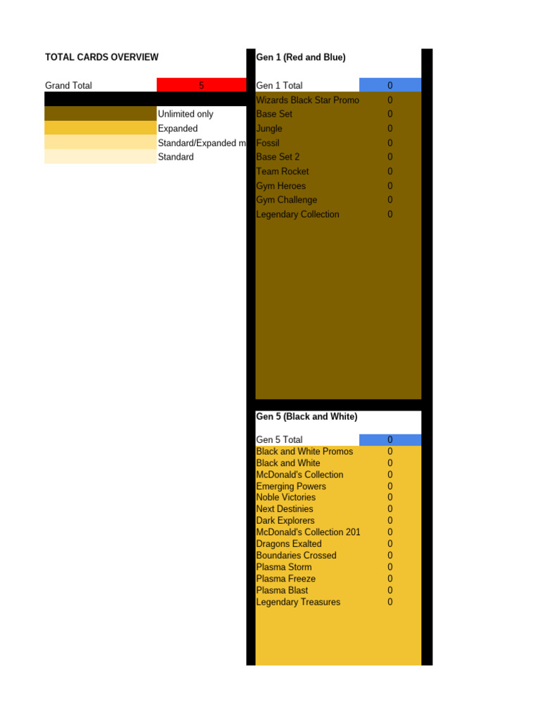 Pokemon TCG Spreadsheet V3.2 | PDF | Pokémon