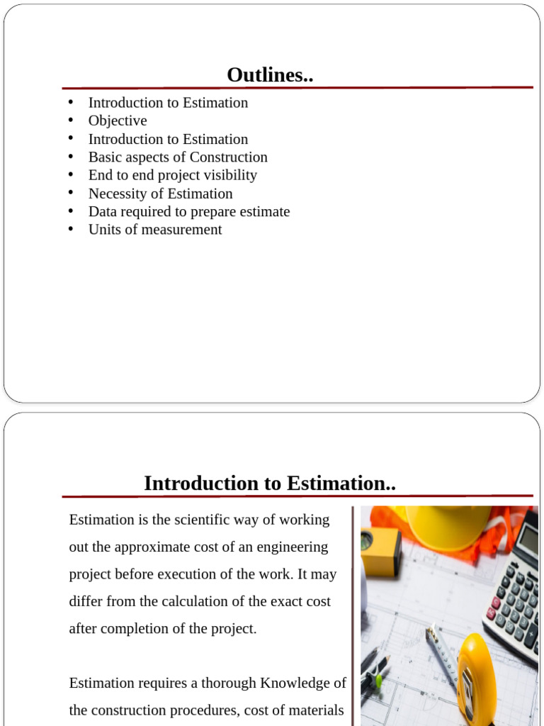 Introduction To Estimation | PDF
