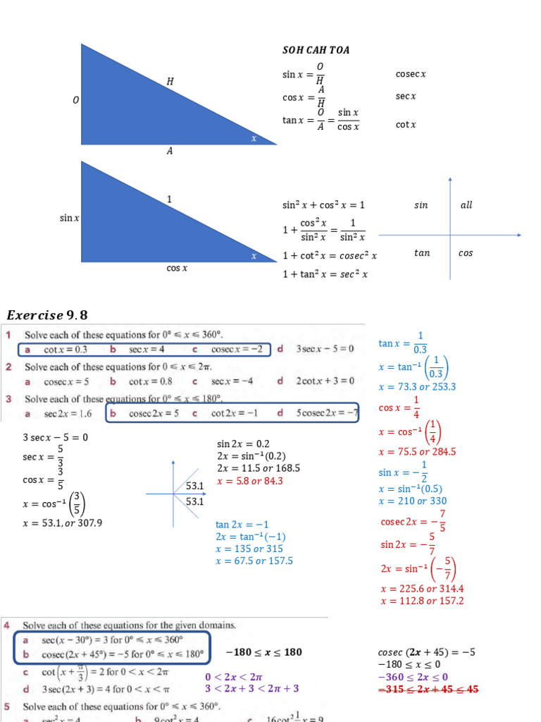 A Math 9.7 Trigo More Identities | PDF | Trigonometry | Euclid