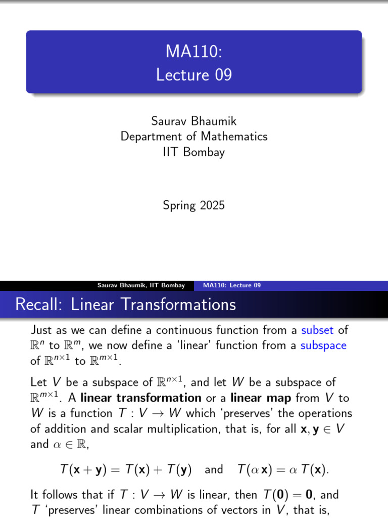 Lecture9_D3 | PDF | Matrix (Mathematics) | Mathematics